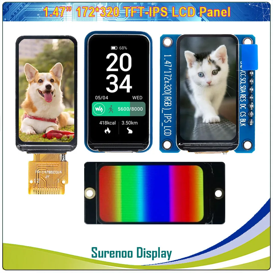 1-47-inch-172-320-Serial-SPI-TFT-IPS-LCD-Module-Display-Screen-Panel ...