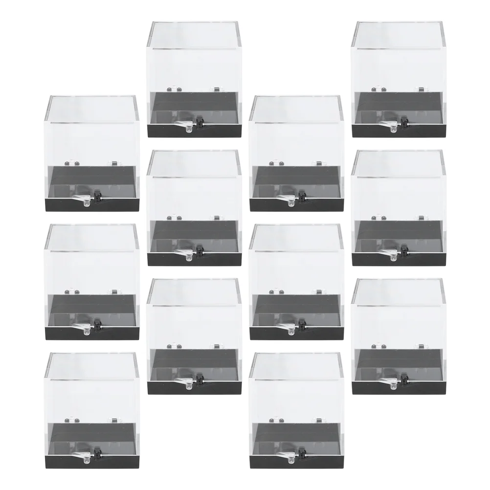 12pcs-Stone-Display-Box-Mini-Jewelry-Boxes-Clear-Mineral-Storager-Rock ...