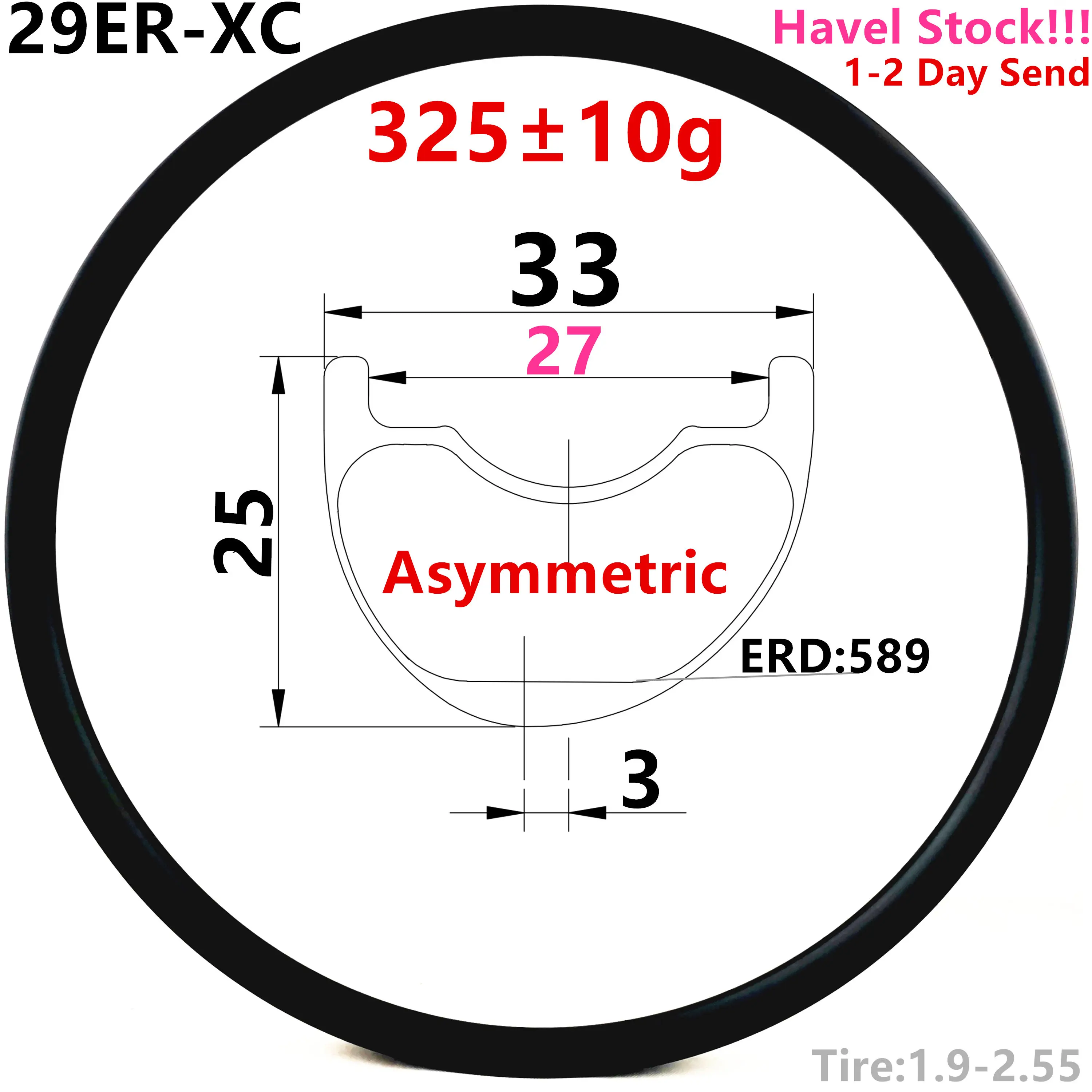 29er-mtb-Only-28H-25g-Asymmetric-25mm-27mm-30mm-internal-Wide-25mm ...