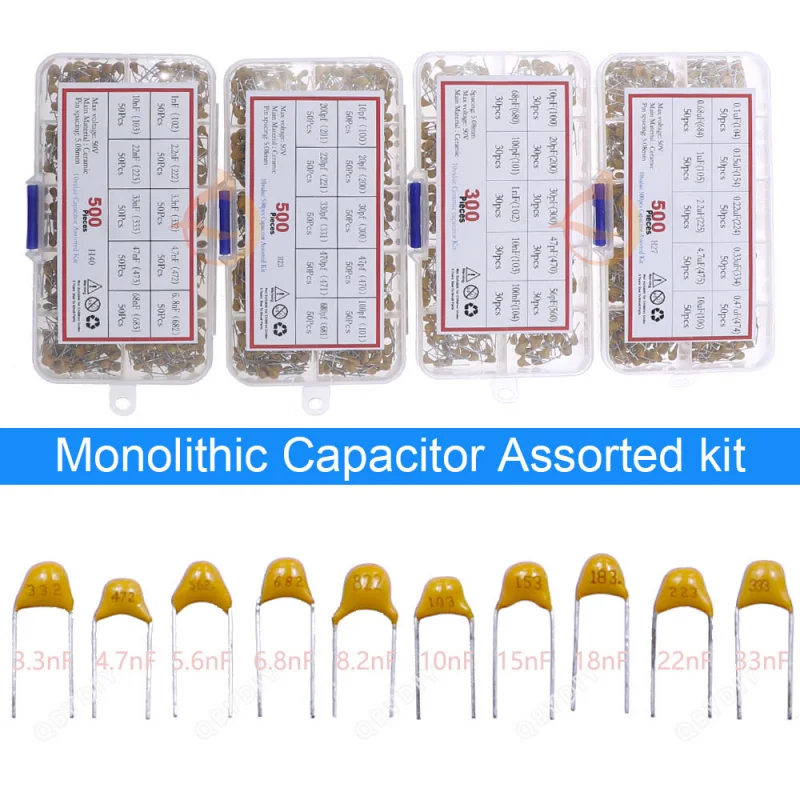 Multilayer ceramic capacitor kit 50V (100~106) 10pF~10uF 102 103 104 ...