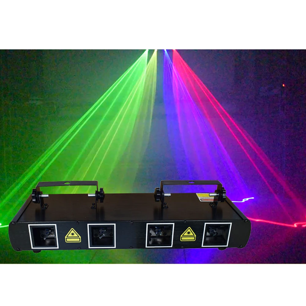4-Lens-RGB-LED-Stage-Party-Disco-Laser-Light-Projector-DMX-Control-Beam ...