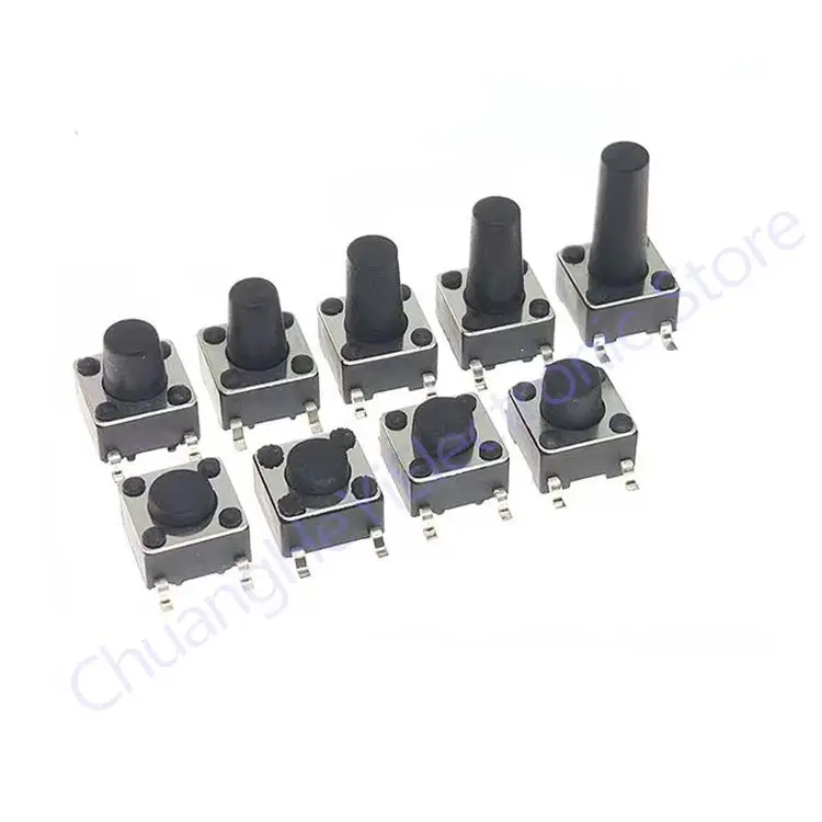 90Pcs 6*6 SMD-4 Tact Switch Tactile Push Button 6X6X4.3mm 6X6X5 6X6X6 ...