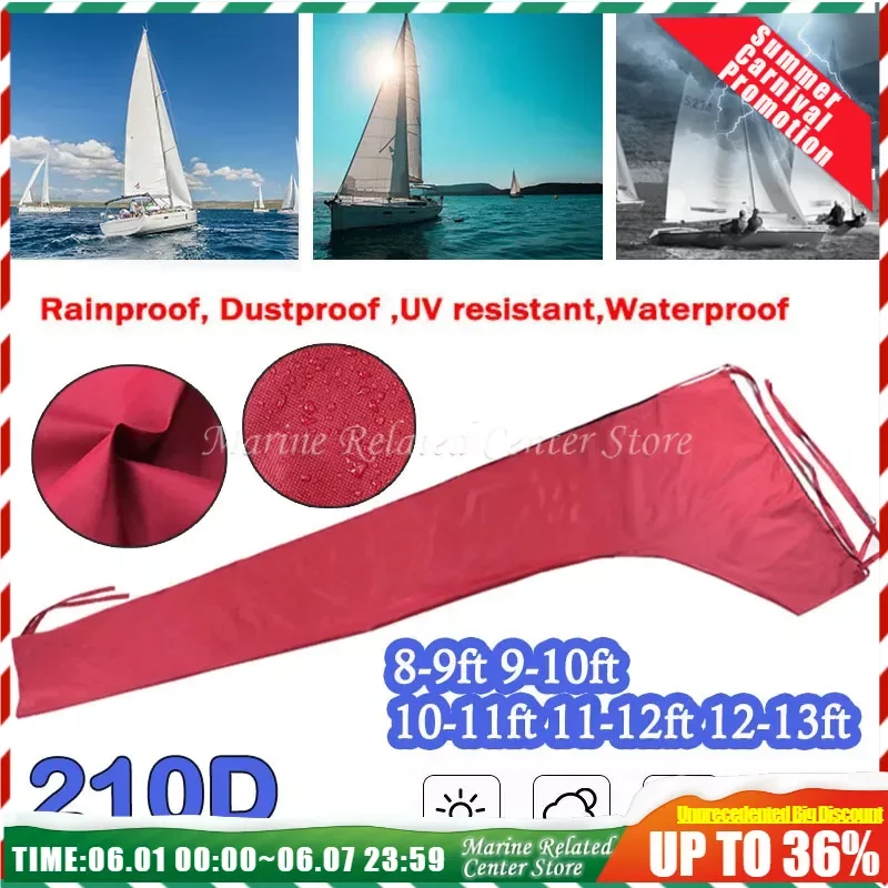 210D-For-8-13Ft-Mainsail-Boom-Cover-Boat-Sail-Cover-Waterproof-Anti-UV ...