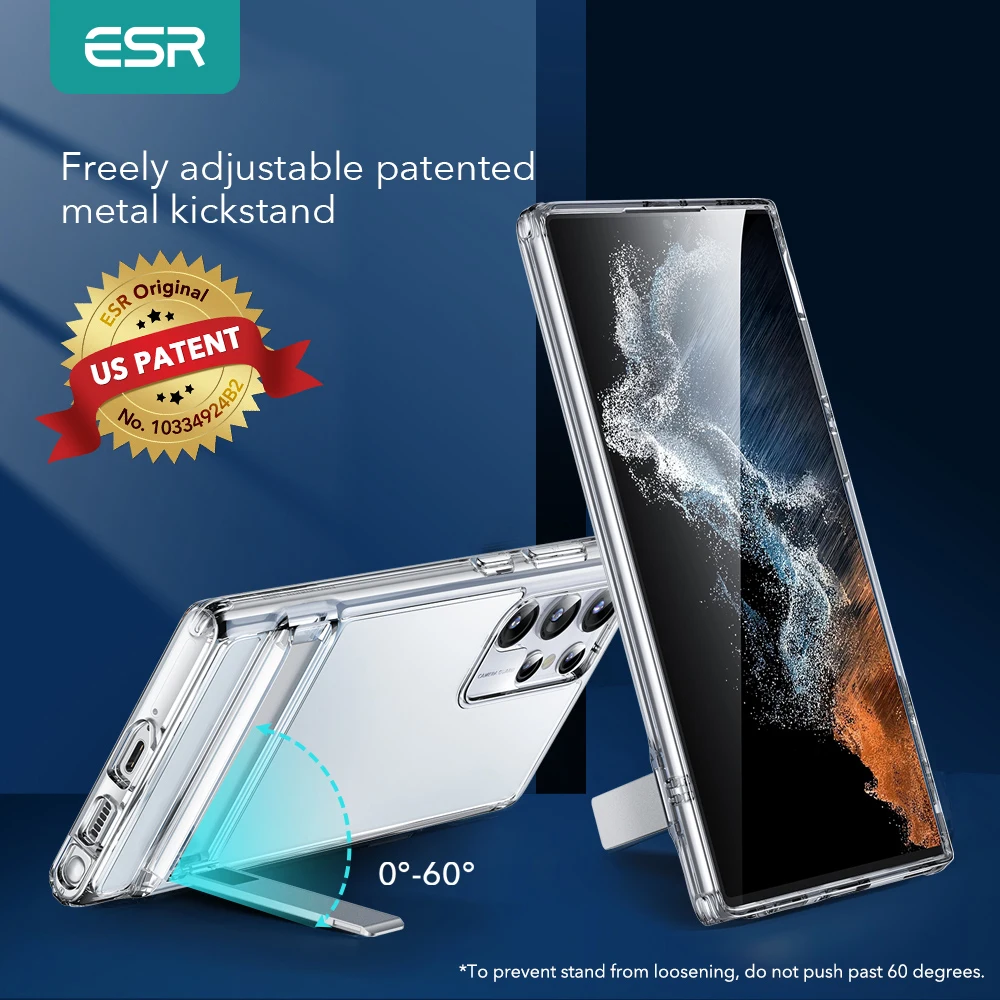 ESR for Samsung S22 Ultra Clear Case Kickstand for Galaxy S22 Plus ...