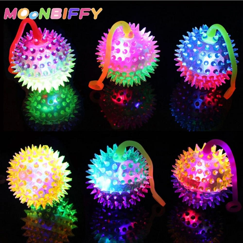 Light Rubber Ball Children | Balls Led Lights Children | Squeeze Ball ...