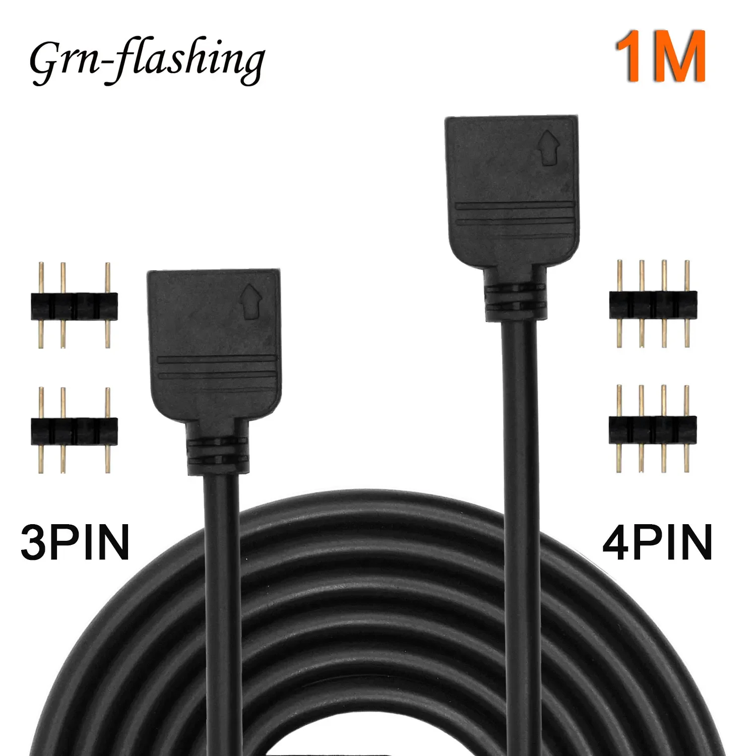 1m-3-4-Pin-Extension-Cable-RGB-LED-Tape-Connector-Power-Cable-12V-4pin ...