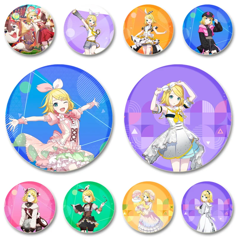 Kagamine-Rin-Anime-Brooches-Cosplay-Cute-Badge-Handmade-Tinplate-Enamel ...