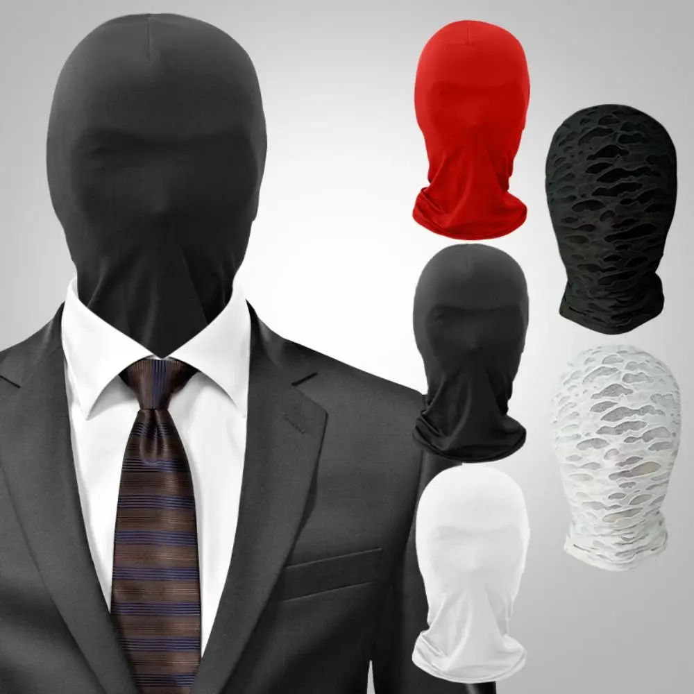 2pcs Hood Cosplay Halloween Costumes Spandex Full Mask Adult Ghost ...