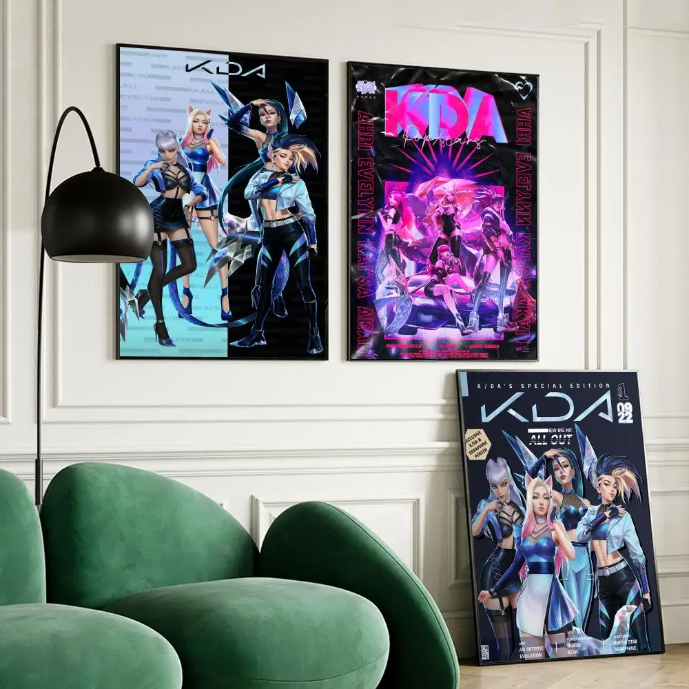 LOL-KDA-Kaisa-Ahri-Akali-Wall-Art-Poster-Prints-Nordic-Canvas-Painting ...
