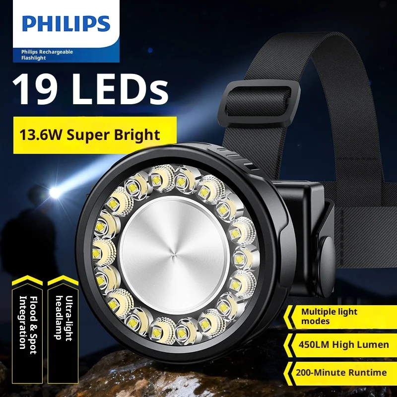 Philips 450LM LED Headlight Lighting 19 Lamp Beads 450LM Headlight Type ...