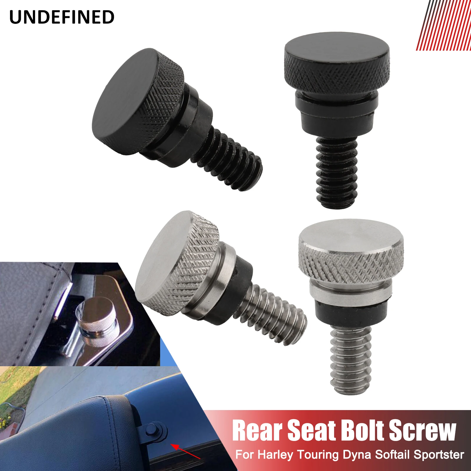 Motorcycle Seat Bolt Stainless Steel Tab Screw Mount Knob For Harley ...