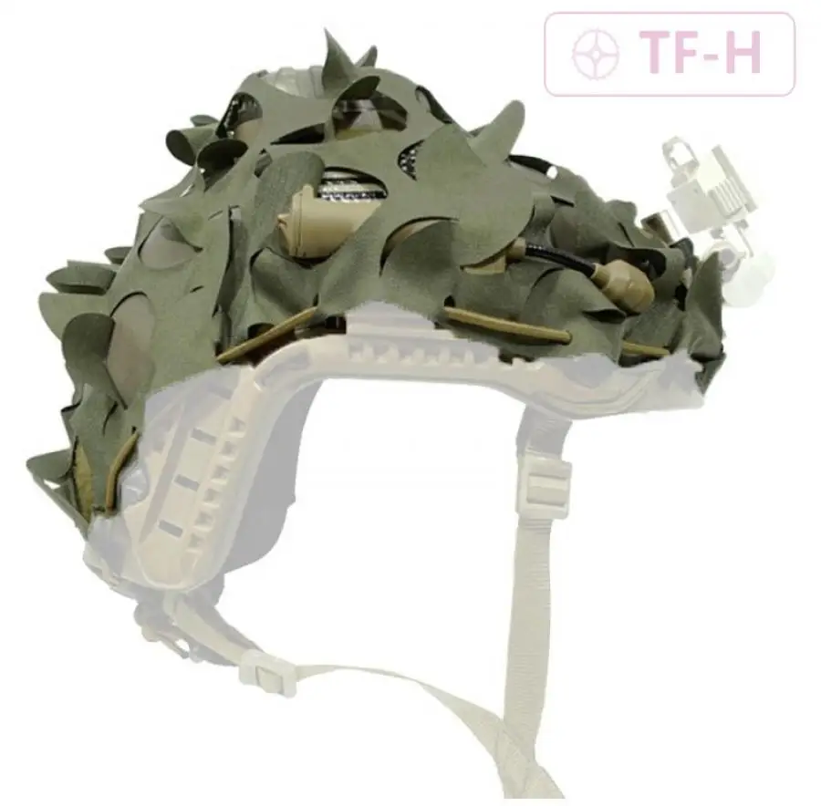 Adjustable-Laser-Cut-Camouflage-Cloth-Strip-Tactical-Helmet-Cover-Cap ...