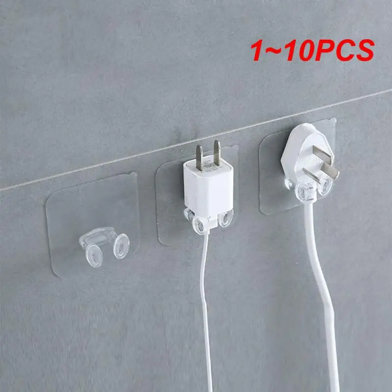 1-10PCS-Wall-Storage-Hook-Punch-free-Power-Plug-Socket-Holder-Kitchen ...