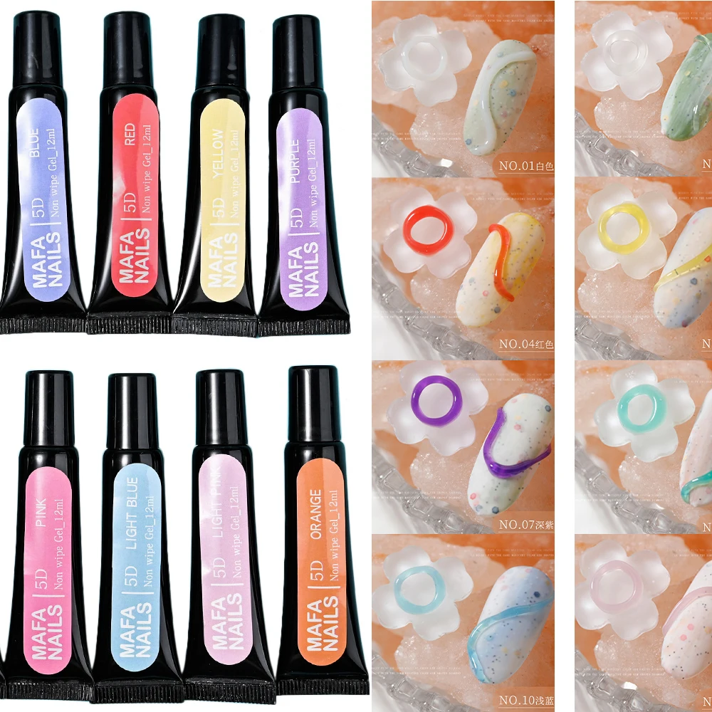 Gel de pintura de pudín sólido 5D, estilo coreano, 12ml, tubo de ...