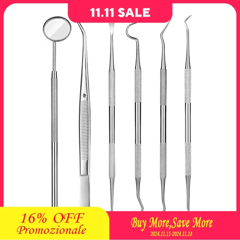 1pcs-Stainless-Steel-Dentist-Clean-Tools-Dental-Mirror-Double-Probe ...
