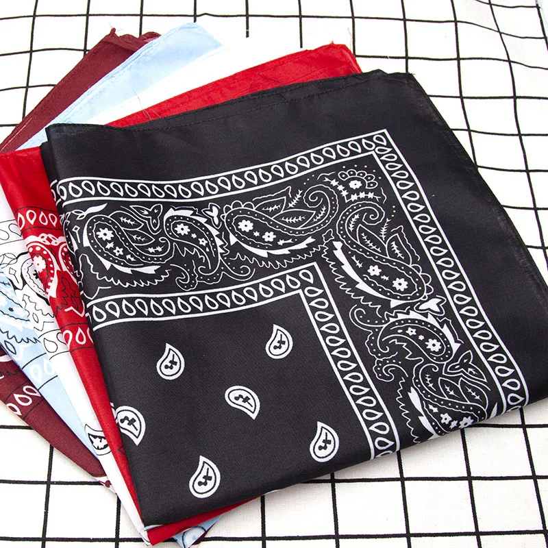 Fashion-Hip-Hop-Bandana-Kerchief-Unisex-Black-Hair-Band-Neck-Scarf ...