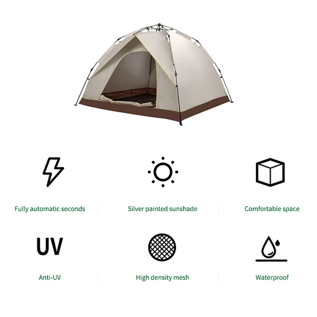 Outdoor Self-driving Travel Camping Tent Automatic Quick-open Tent ...
