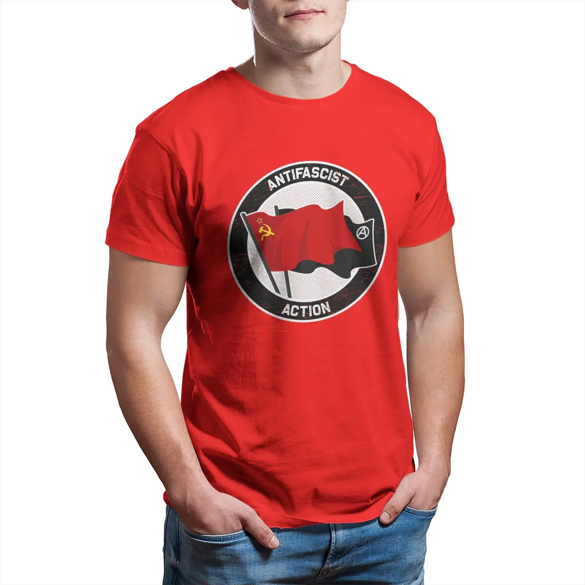 ANTIFASCHISTISCHE-AKTION-Leftist-Antifa-Antifascism-Antifascist-Mens-T ...