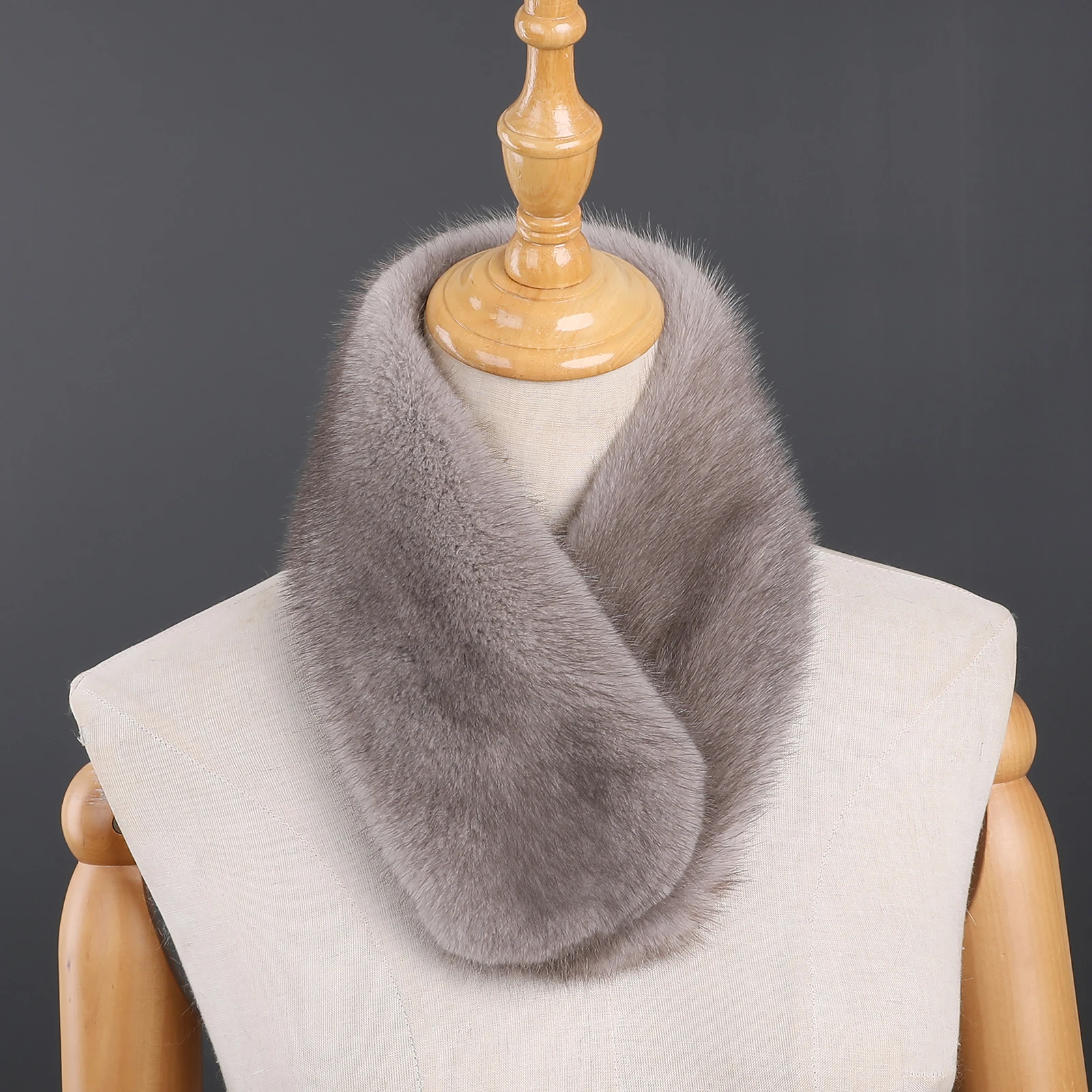 Luxury Unisex Genuine Mink Fur Scarf Winter Warm Neck Warmer Real Fur ...