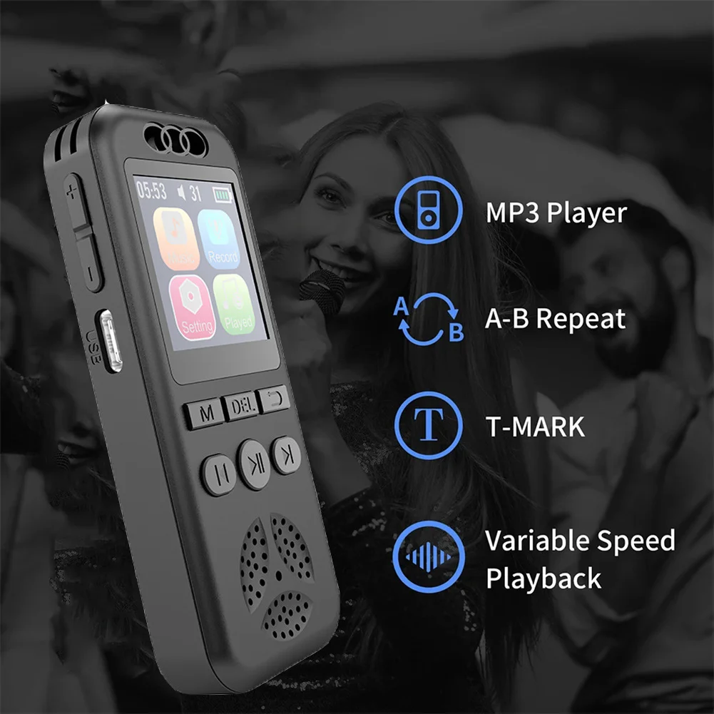 MP3-Player-Digital-Voice-Recorder-HD-Noise-Reduction-WAV-Audio-Player ...