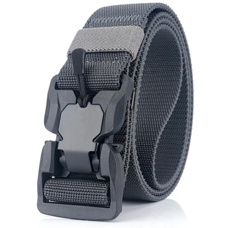 Genuine-Tactical-Belt-Quick-Release-Magnetic-Buckle-Belt-Soft-Real ...