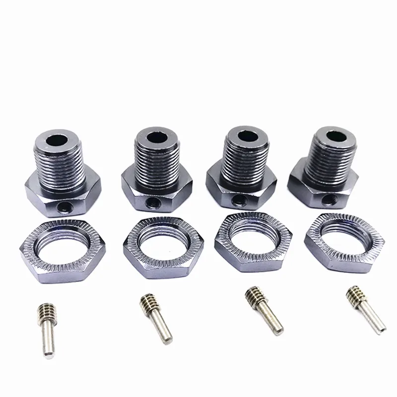 4-Pieces-RC-Car-Upgrade-Metal-Wheel-Hex-Hub-17mm-Tire-Adapter-Nut-5mm ...