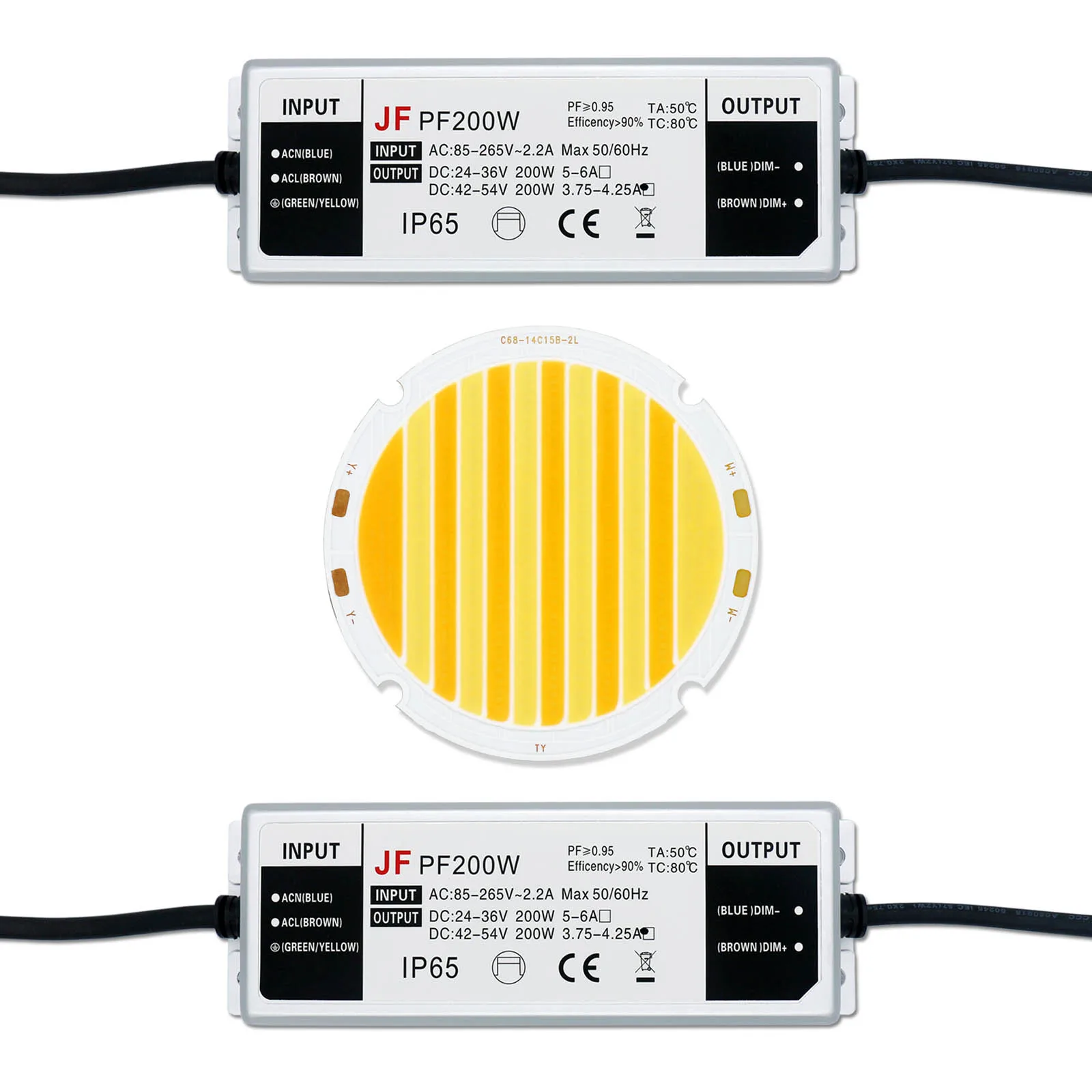 100W-High-Power-Fahrer-LED-COB-Chip-LED-Perle-Bicolor-Lampe-Warm-Wei ...
