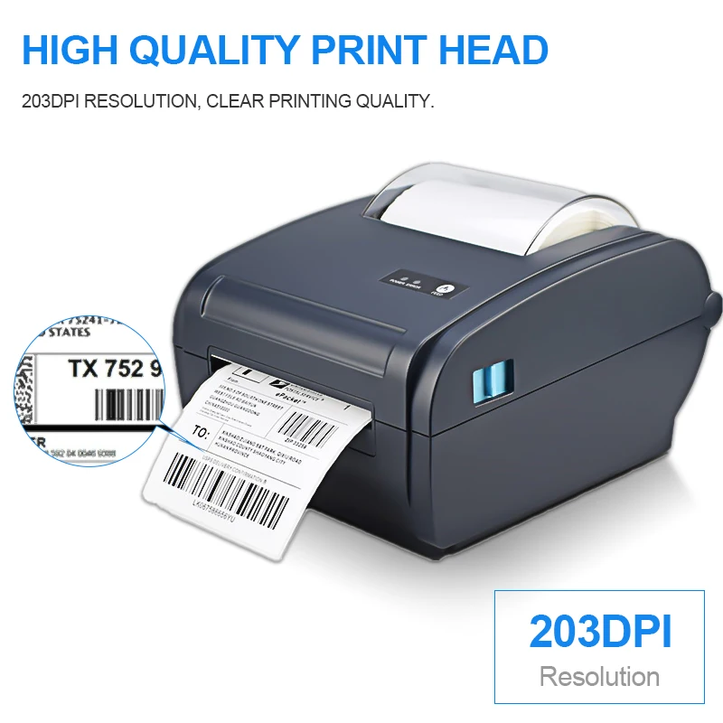 4x6 Inch Shipping Thermal Stickers Desktop Printer USB Bluetooth ...