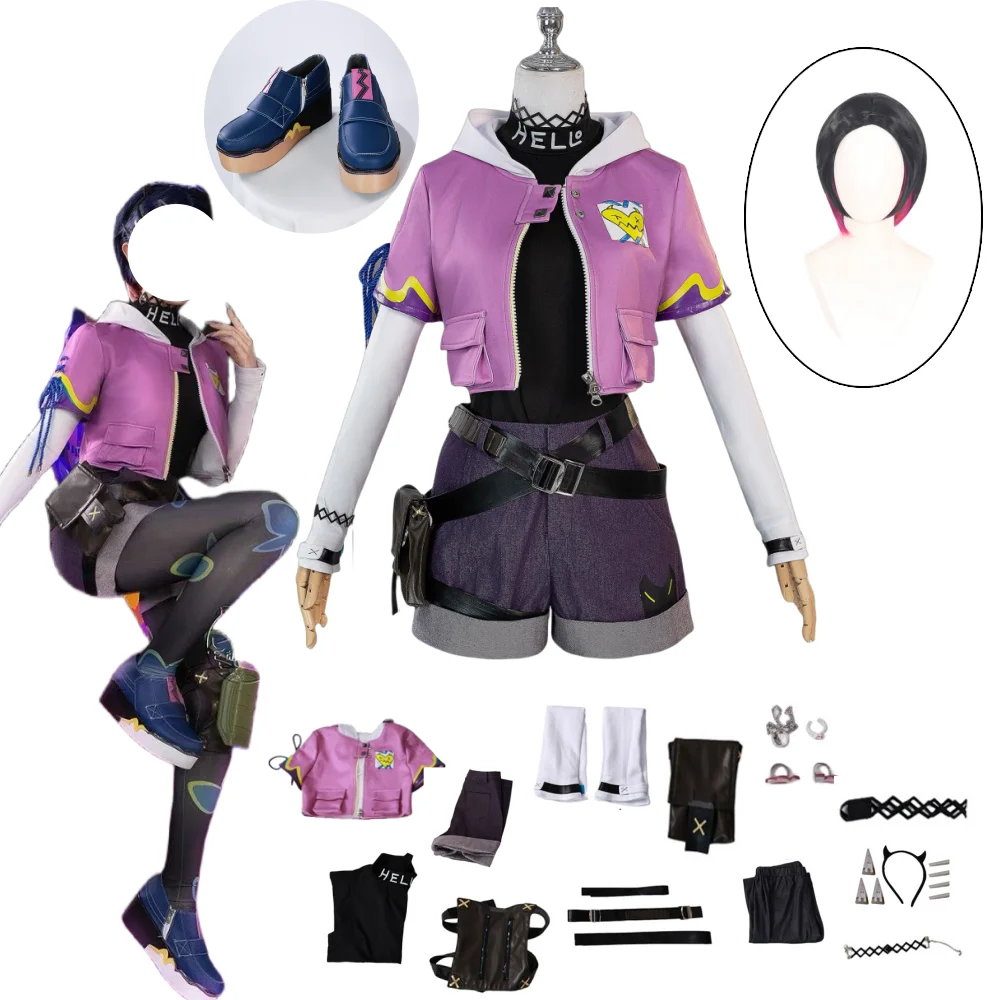 Game Valorant Clove Cosplay Costume Full Set Wig Outfit Uniform Clove ...