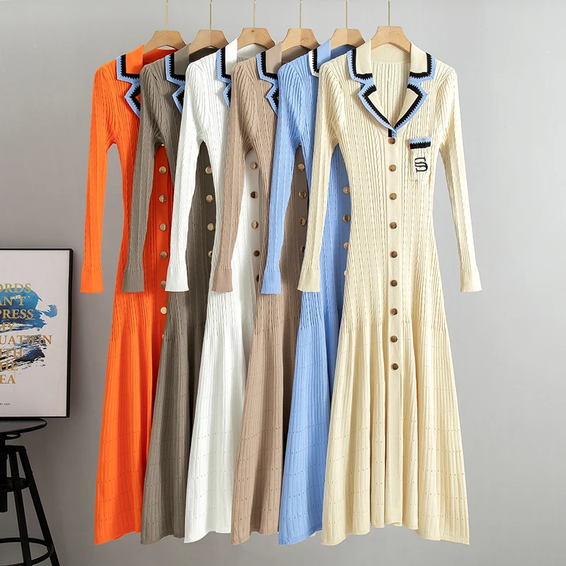 Women-s-Sweater-Long-Knit-Dress-Spring-New-In-2024-Casual-Elegant ...