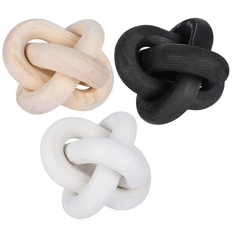 New-Boho-Style-Wooden-Chain-Link-Ball-Decoration-Hand-Carved-3-Link ...