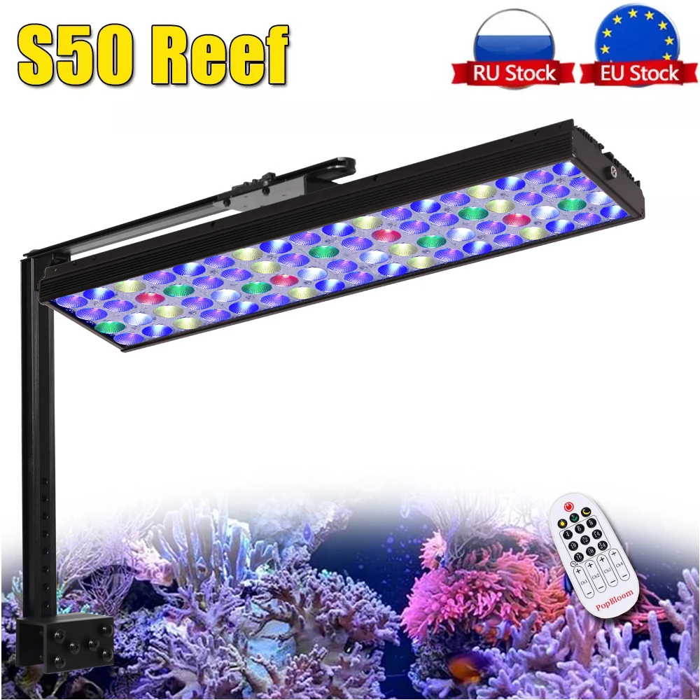 PopBloom-Marine-Aquarium-Light-Reef-LED-Light-Full-Spectrum-for-Coral ...