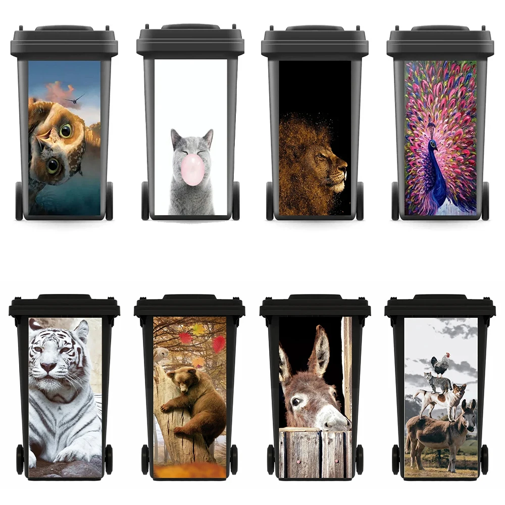 Funny-Animal-Printed-Trash-Can-Mural-Sticker-Peel-and-Stick-Outdoor ...