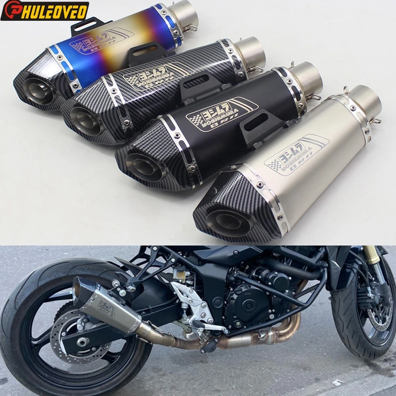 ID 51mm Universal Motorcycle Exhaust Muffler Escape DB KillerforKTM FZ8 ...