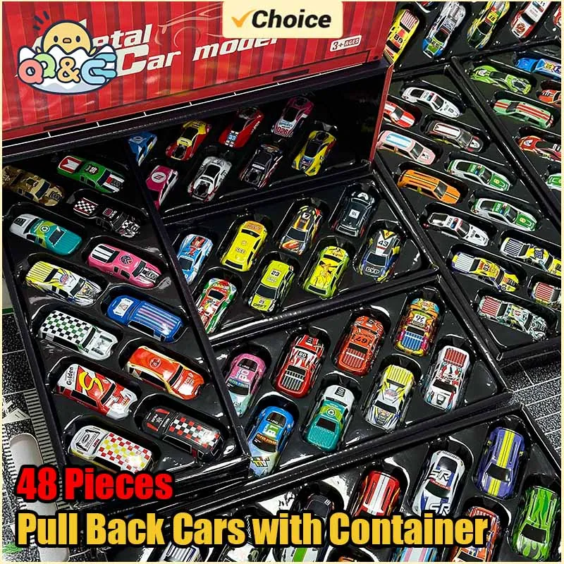 48-Pieces-Mini-Car-Set-Inertia-Pull-Back-Cars-for-Boys-Plastic-Vehicle ...