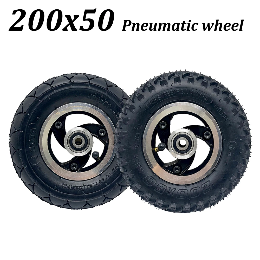 200x50 Pneumatic Wheel Tire with Aluminum Alloy Rim for Little Dolphin ...