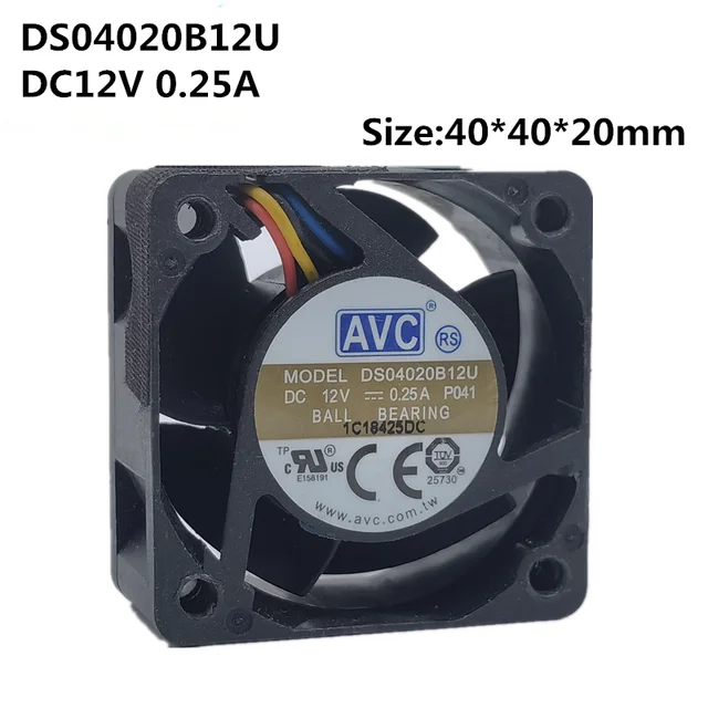 Original DS04020B12U 4cm 12V 0.25A 4020 four-wire PWM temperature ...