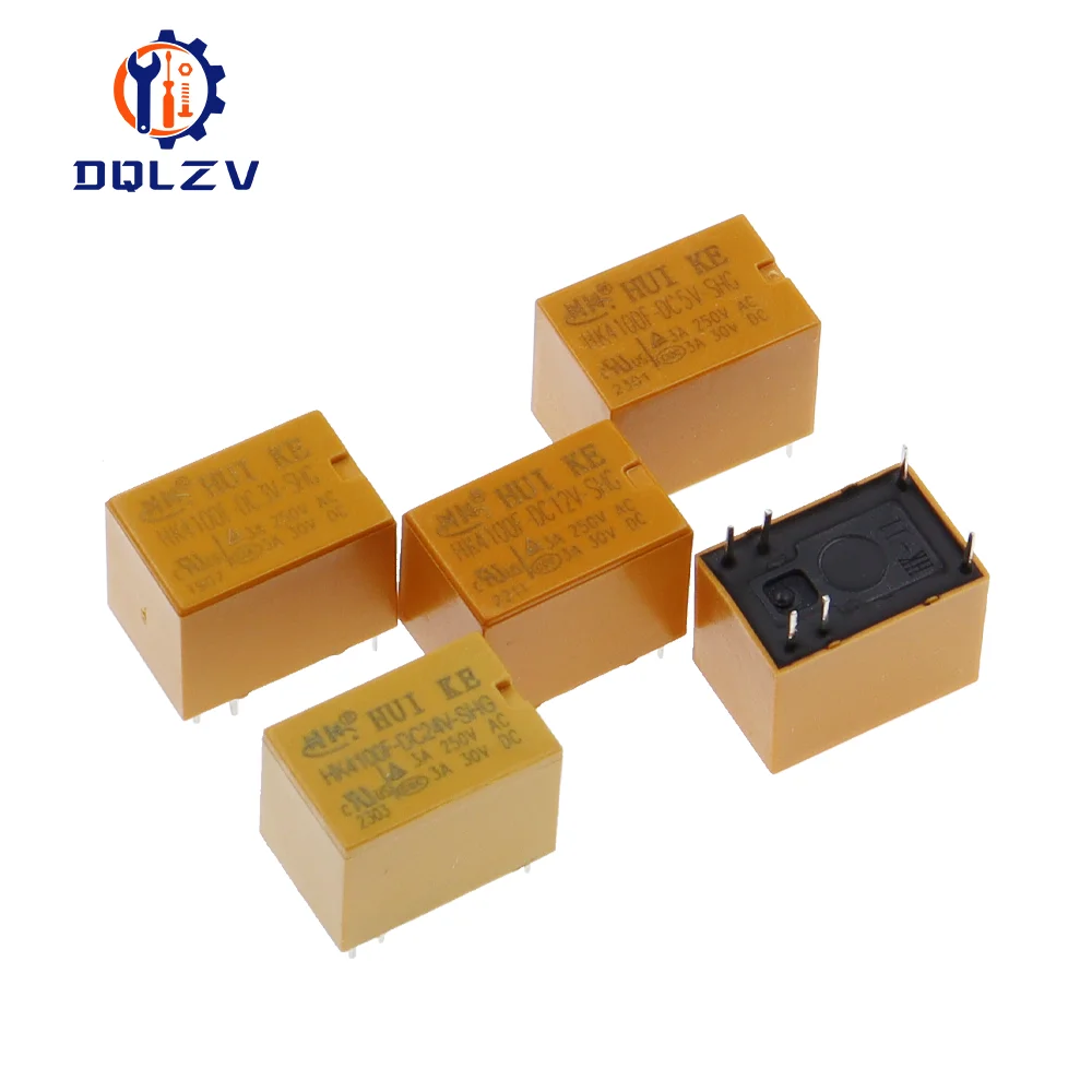 Relay HK4100F-DC12V-SHG HK4100F-DC5V-SHG 6Pin 3A 3V / 5V / 9V / 12V ...