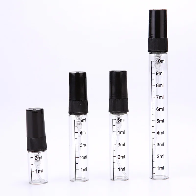 2ml 3ml Glass Perfume Sample Bottle with Scale Refillable Fine Mist ...