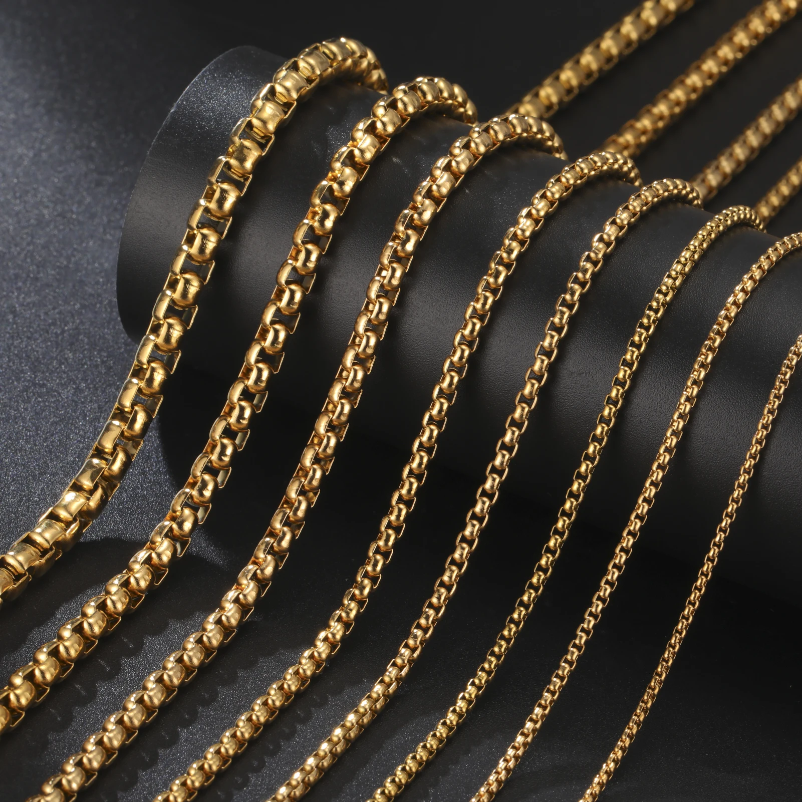 Skyrim-Stainless-Steel-Gold-Color-Box-Chain-Necklace-Men-Women-Basic ...