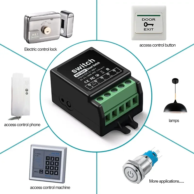 Wireless Remote Control Switch DC 5-48V 10A Relay Light Switch Remote ...