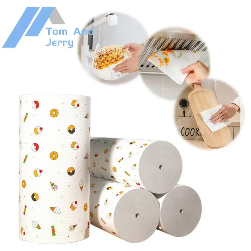 Disposable-Rags-Non-woven-Dishcloths-Home-Kitchen-Roller-Cleaning ...