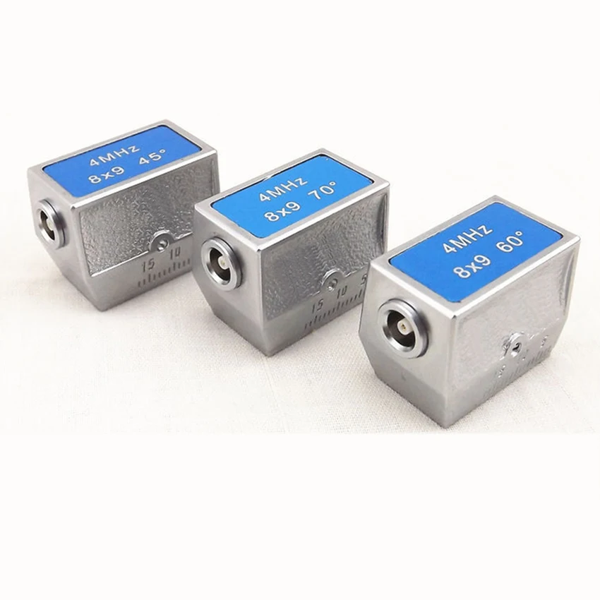 4MHz-8x9mm-45-60-70-Degree-Angle-Beam-Probe-Transducer-for-Ultrasonic ...