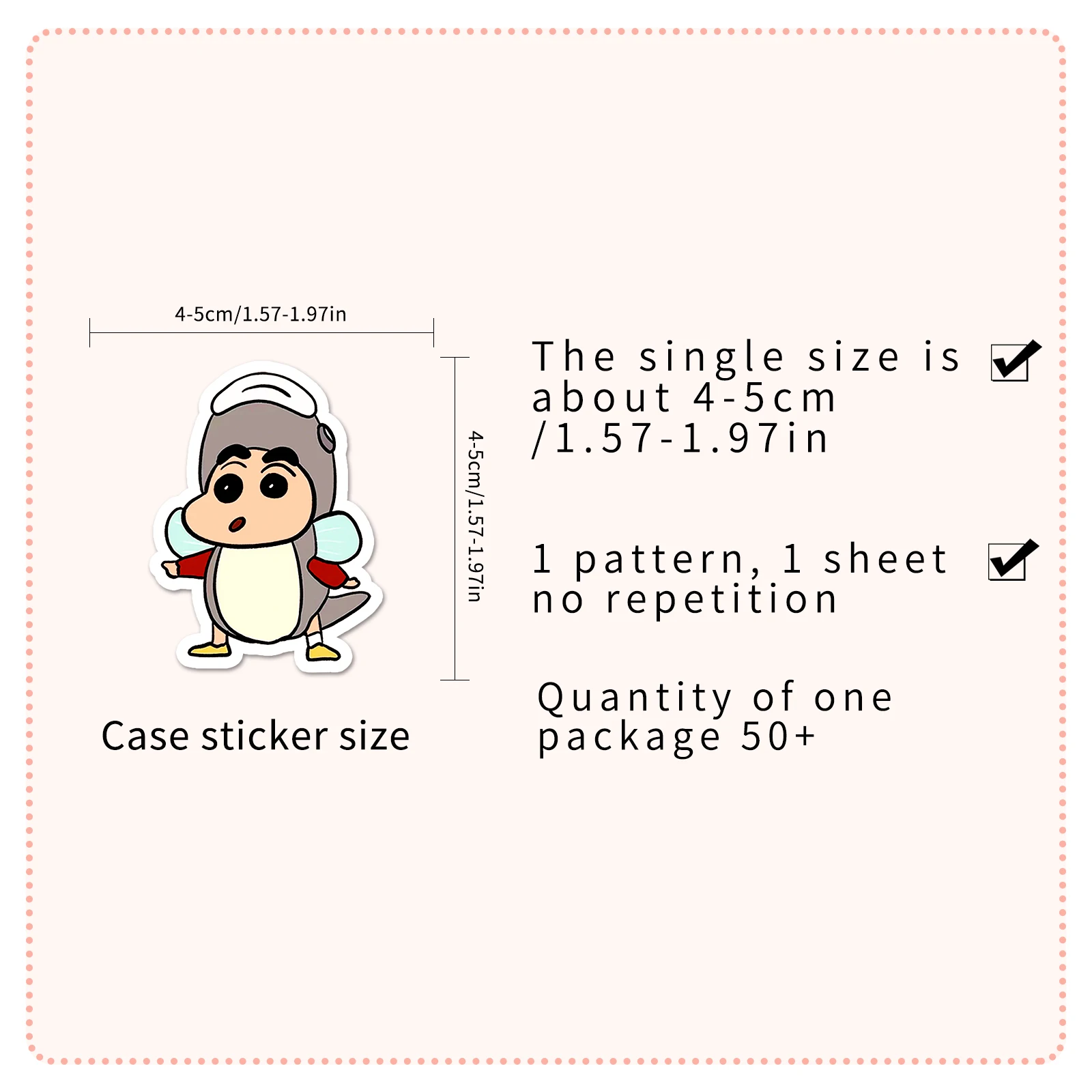 50 Piece Funny Crayon Shin Chan Stickers Waterproof DIY For Phones ...