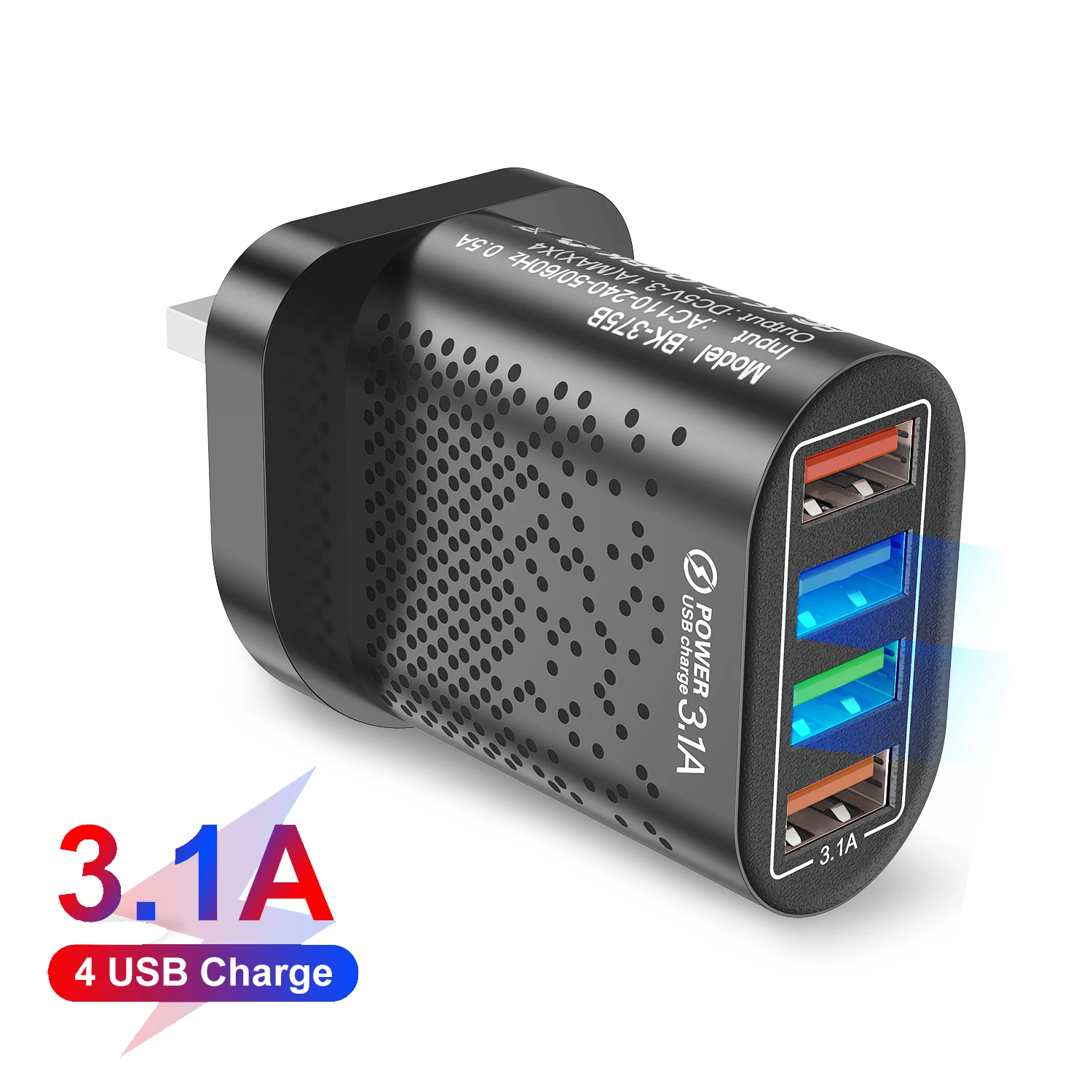 3-1A-USB-Charger-Mobile-Phone-Adapter-4-Ports-Multi-Charger-UK-US-Plug ...