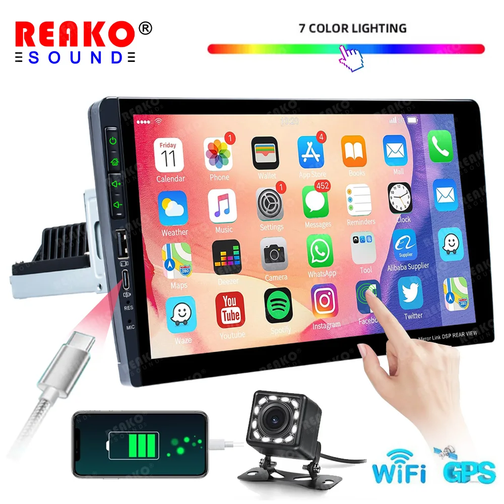 REAKOSOUND-1din-9-inch-HD-Car-Radio-Multimedia-Player-Car-Stereo-BT-USB ...