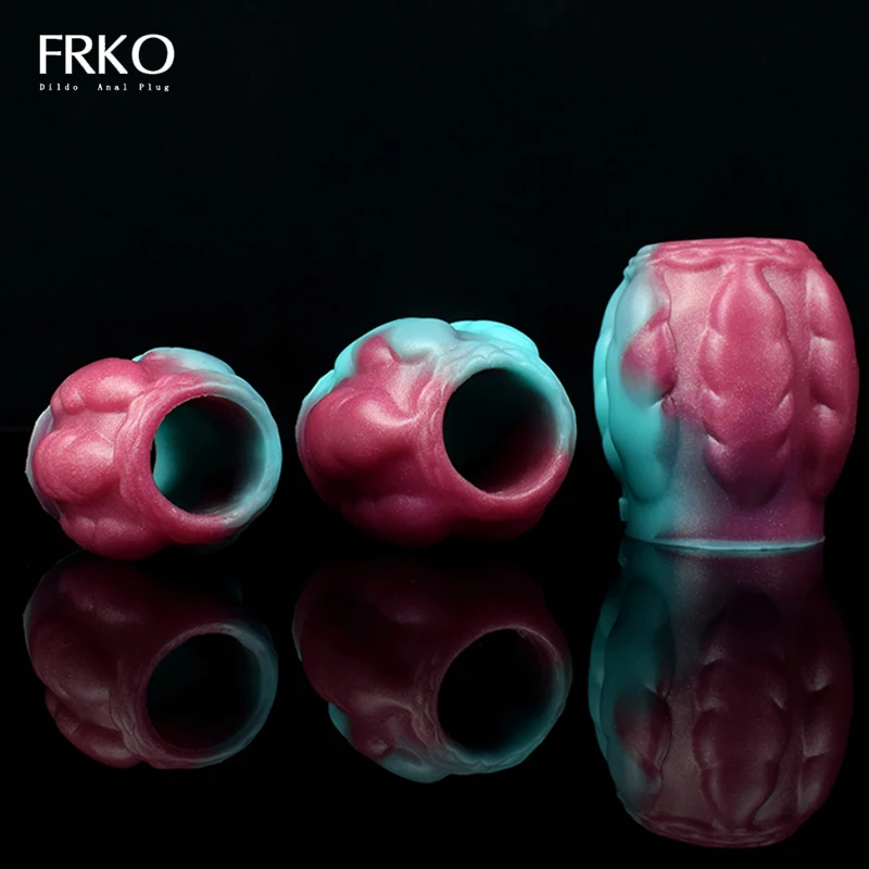 Frko-液体シリコン犬の結び目,ディルド,ペニススリーブ,ディックリングの拡大,男性の前立腺マッサージャー,大人の大人のおもちゃ