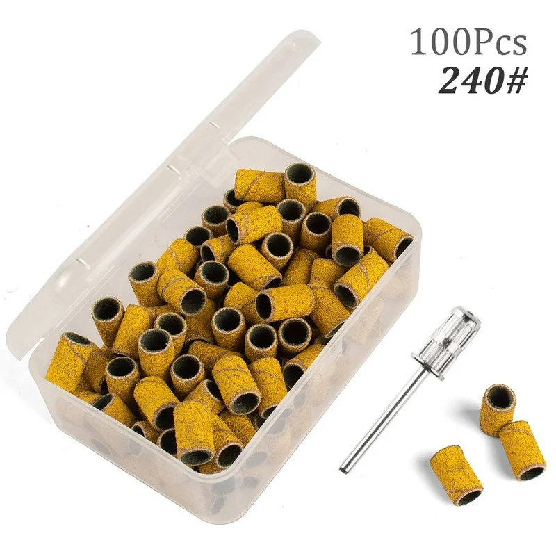 100pcs-Sanding-Drums-Kit-Sanding-Band-Sand-Mandrels-Grit-Fit-for-Nail ...