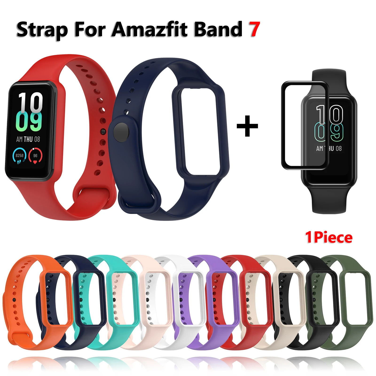 Strap-For-Amazfit-Band-7-Bracelet-Sport-Wrist-Replacement-Strap-Soft ...