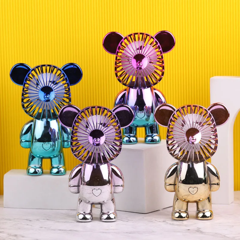 New-USB-Mini-Cute-Cartoon-Bear-Fan-Wind-Power-Handheld-Portable-Fan ...